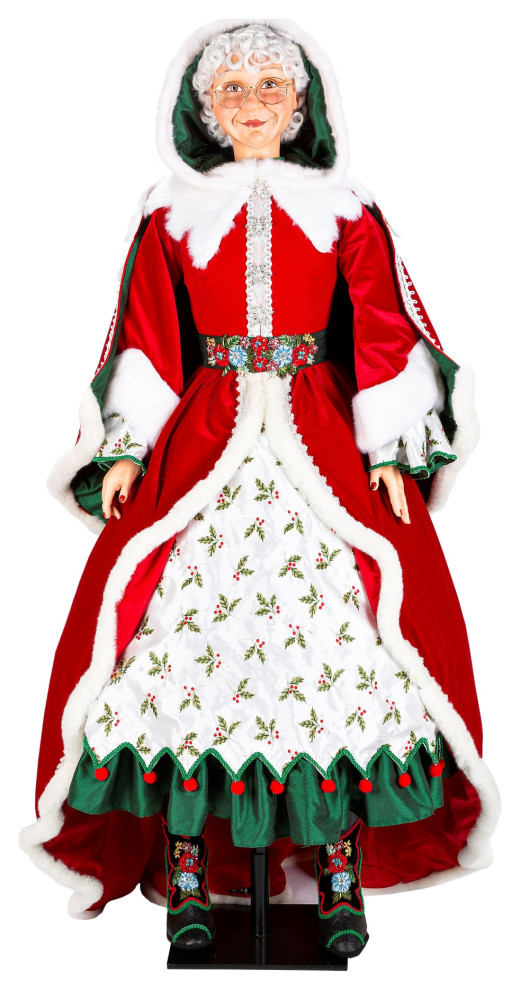 Katherine's Collection 2020 Snow Day Mrs. Claus Life Size Doll ...