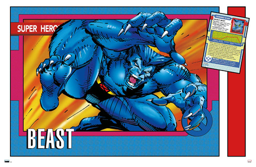 Marvel Trading Cards - Beast, 14.725" x 22.375" - Contemporary - Prints ...