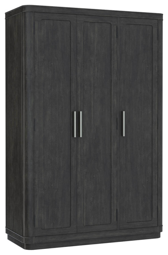 Estherville Mahogany Wood Large Clothing Armoire Wardrobe - Rustic ...