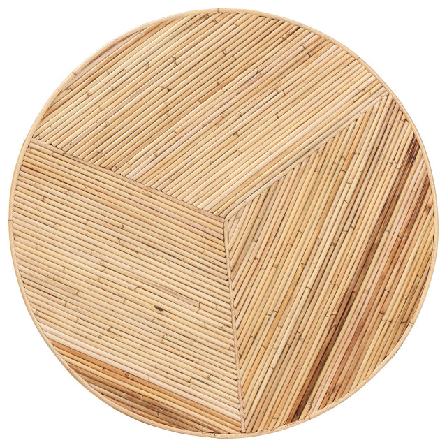 Ruby Natural Rattan Coffee Table - Tropical - Coffee Tables - by Baxton ...