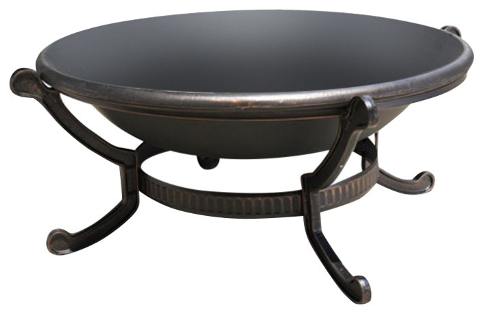 Outdoor 35" Cast Iron Fire Pit - Contemporary - Fire Pits - by Pot ...