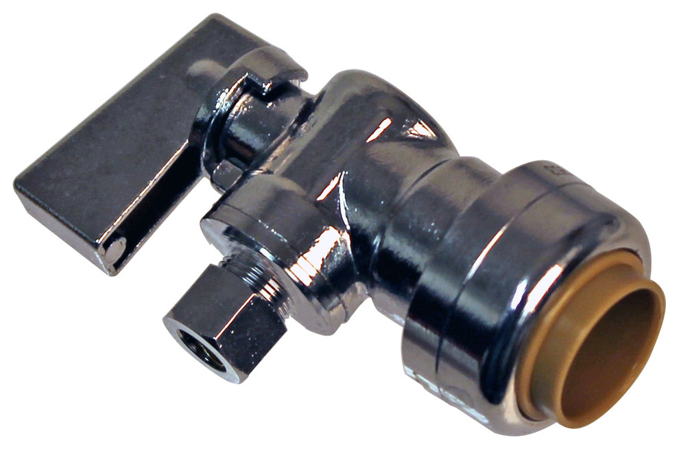 Push Fit Angle Stops 1/2" Insert x 1/4" Compression - Traditional ...