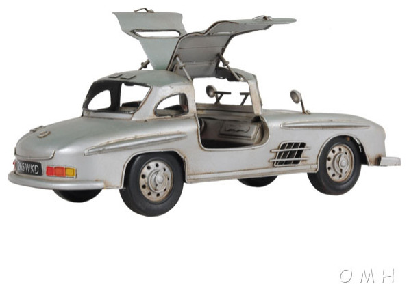 MERCEDES BENZ 300L GULLWING SILVER MODEL Collectible Metal scale model ...