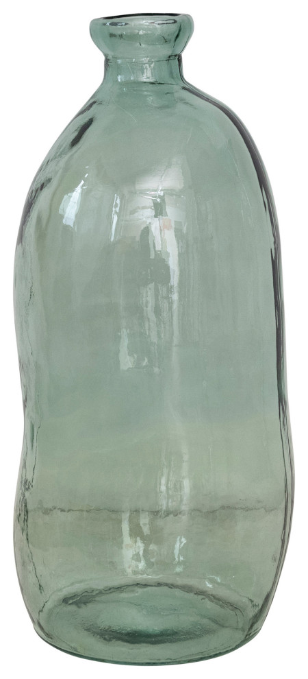 Round Reclaimed Glass, Green - Transitional - Vases - by Olive Grove ...