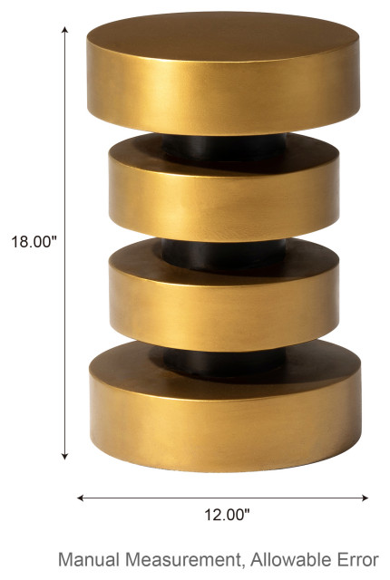 Antique Gold MGO Floating Disks Side Table - Contemporary - Side Tables ...