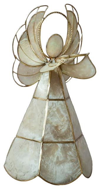 Tabletop Capiz Angel - Traditional - Holiday Accents And Figurines - by ...