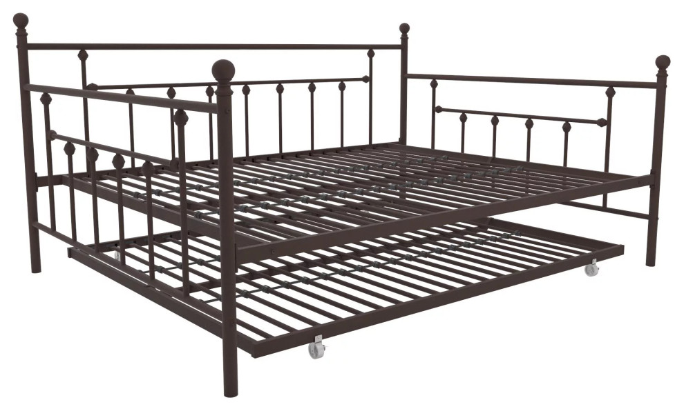 Victorian Daybed, Accent Metal Frame & Pull Out Trundle - Victorian ...