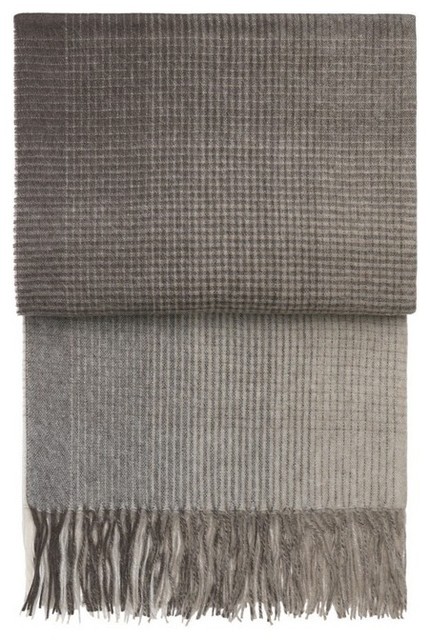 Horizon Plaid Brown Throw - Contemporary - Throws - by Room With a Soul ...