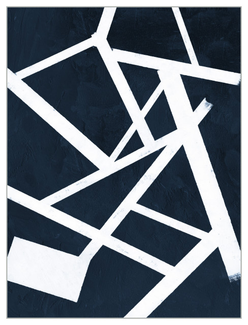 Sharp Edges Navy 2, Giclee Reproduction Artwork, 36.75x48.75 ...
