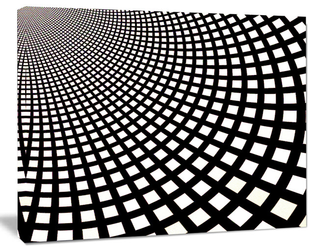 Fractal Square Pixel Mosaic Illustration, Abstract Wall Art Canvas, 20 ...