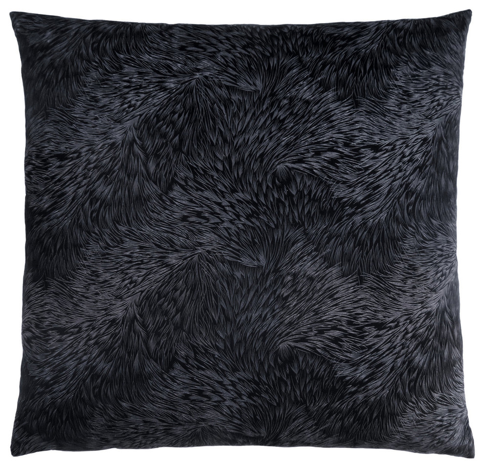 Monarch Modern Polyester Square Pillows With Black Finish I 9332 ...