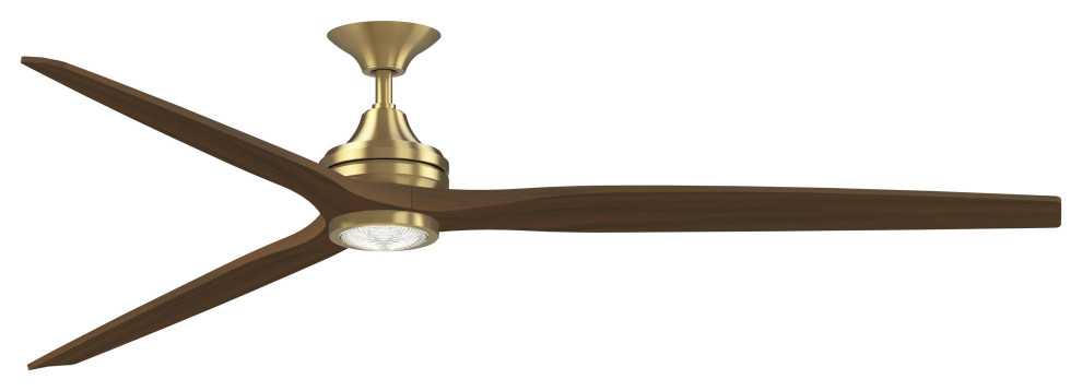Fanimation Spitfire 84" Fan/LED Light, Brushed Satin Brass ...