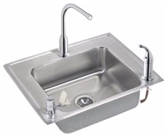 Elkay 28" Single Bowl Drop In Stainless Steel Classroom Kitchen Sink ...