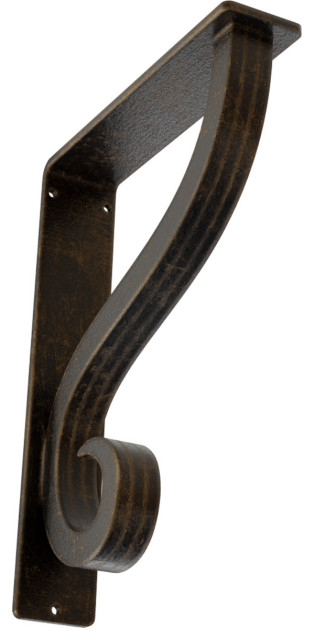 Ashford Wrought Iron Bracket, 2"W x7 1/2"Dx10"H - Traditional ...