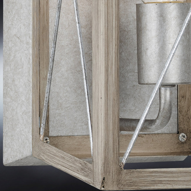 Luxury Industrial Wall Sconce, Galvanized Steel - Farmhouse - Wall ...