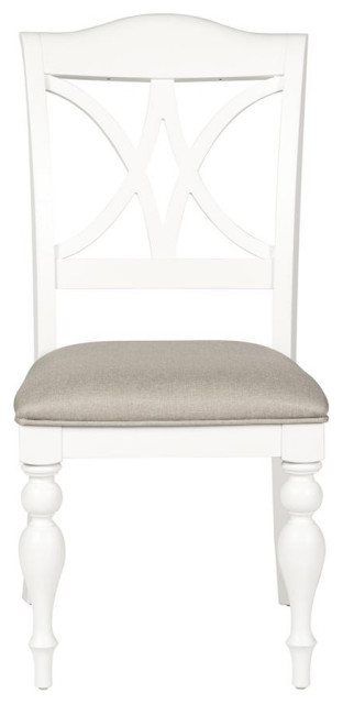 Slat Back Side Chair (RTA)-Set of 2 Transitional White - French Country ...