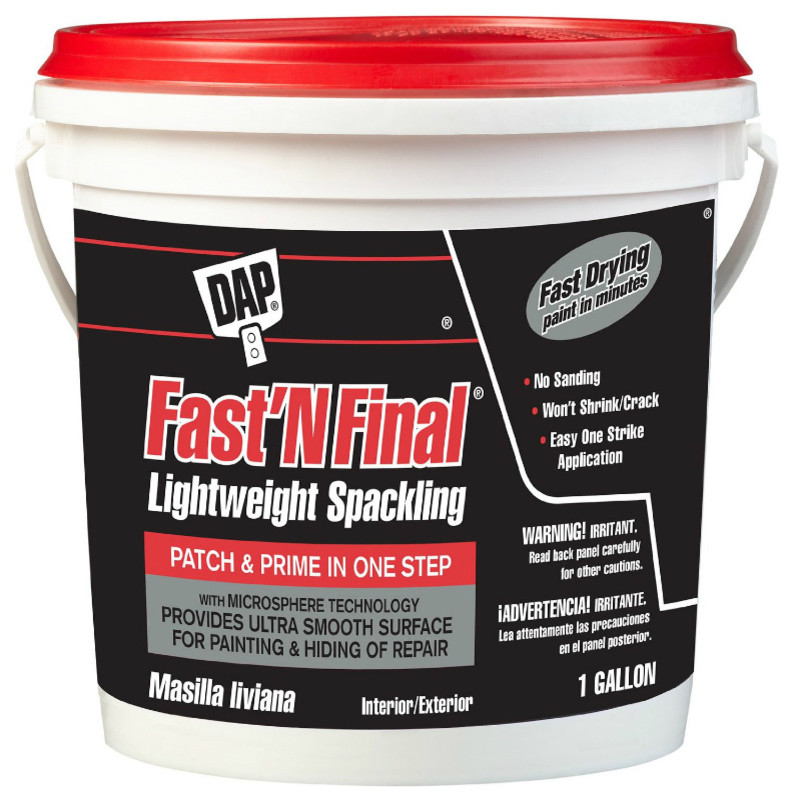 Dap® 12143 Fast 'N Final® Ready To Use Lightweight Spackling, 1 Gallon ...