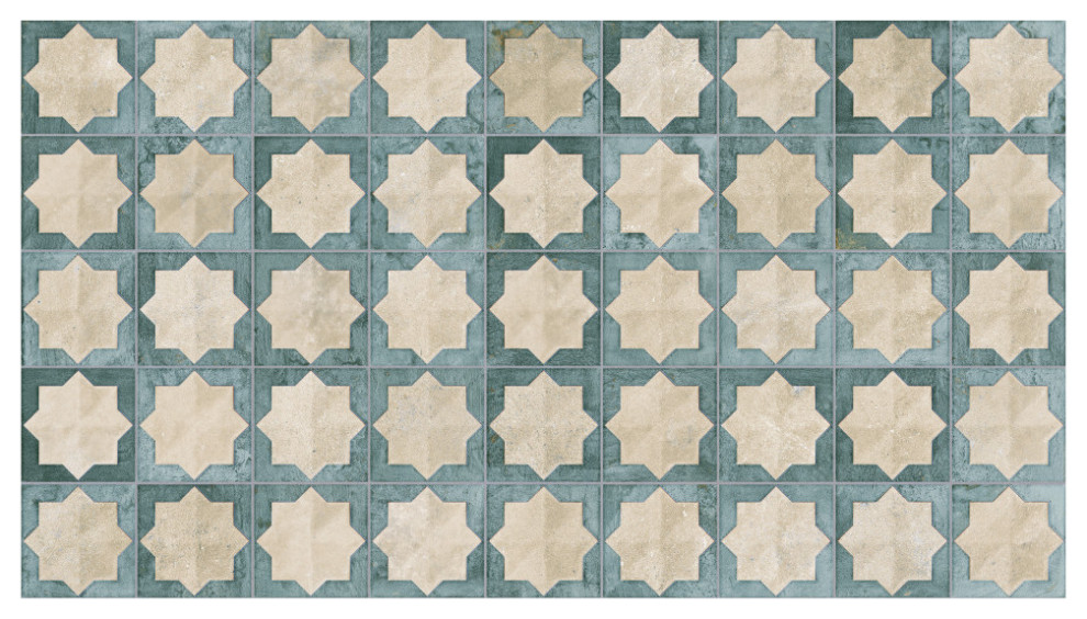 Tetuan Astre Arena Aqua Porcelain Wall Tile Sample - Wall And Floor ...