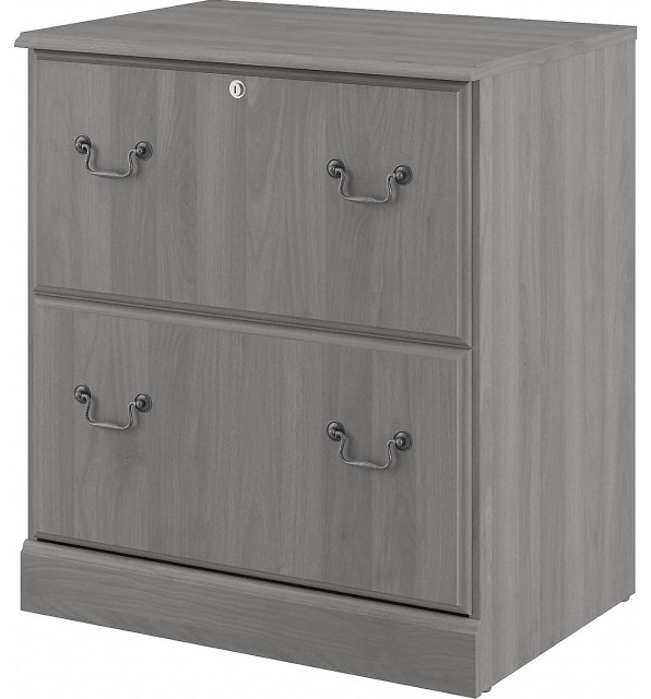 Modern Gray 2-Drawer Locking Lateral File Cabinet for Letter/Legal ...