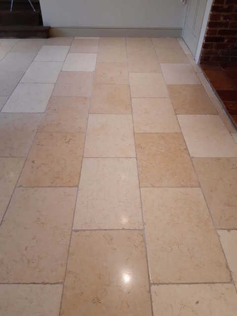 Revitalizing Limestone Floor Tile & Grouting in Silfield - Traditional ...