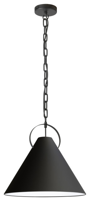 Black Contemporary Pendant With Matte Black Metal - Transitional ...