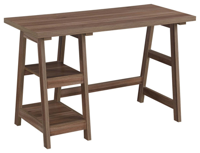 Designs2Go Trestle Desk With Shelves - Transitional - Desks And Hutches ...