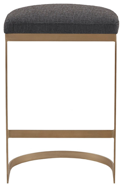 Madison Park Modern Gold Base Bar Stool Backless Counter Height Stool ...