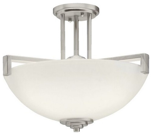 3 Light Contemporary Minimalist Inverted Pendant Light Fixture Satin ...