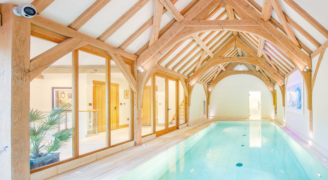 Oak frame swimming pools - Country - Swimming Pool & Hot Tub - West ...