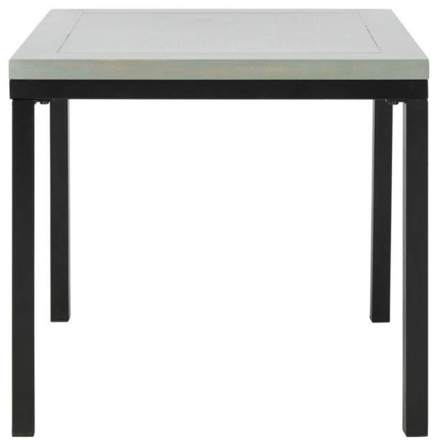 Courtney Wood Top Side Table, Ash Gray - Industrial - Side Tables And ...