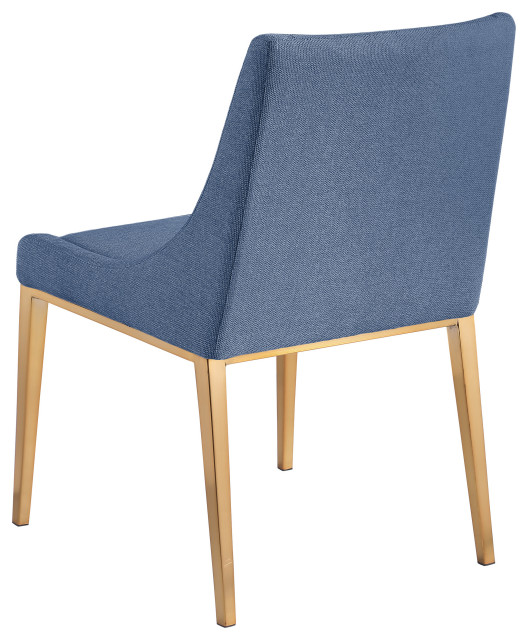 Haines Linen Textured Polyester Fabric Dining Chair - Contemporary ...