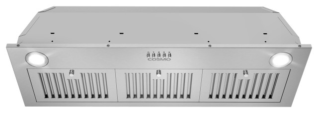 Cosmo 36" Insert Range Hood With Push Button Controls, Stainless Steel ...