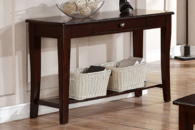 Rectangular Console Table, Brown - Transitional - Console Tables - by ...
