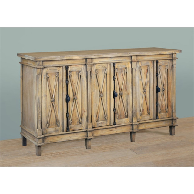 Sunset Trading Cottage Arrow Sideboard Driftwood Brown Solid Wood No ...