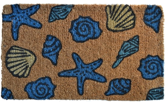 Sea Shells Coir Mat - Beach Style - Doormats - by Imports Decor Inc ...