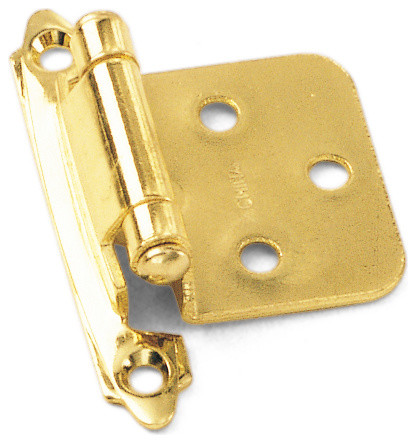 No Inset Self-Closing Hinge - Polished Brass - Traditional - Hinges ...