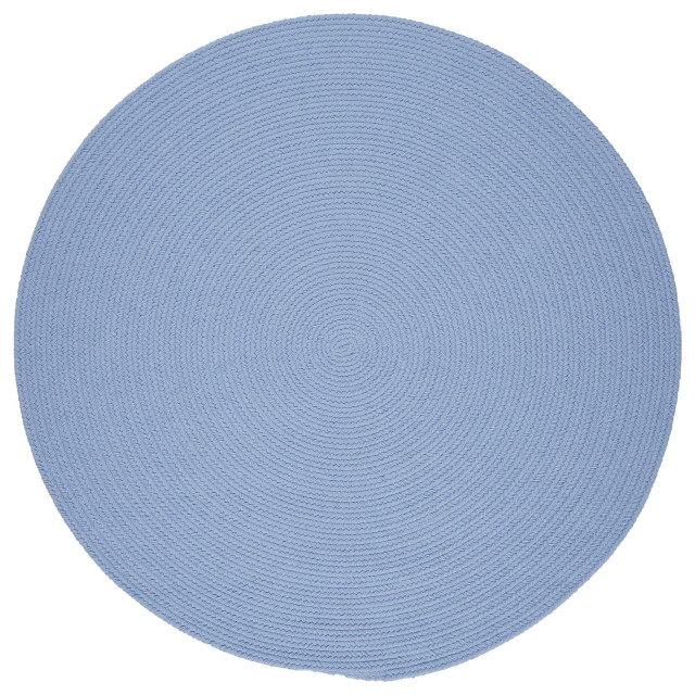 Maui Braided Solid Blue Rug, 8' Round - Contemporary - Outdoor Rugs ...