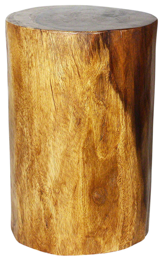 Haussmann Wood Stump Stool or Stand 11-14 in DIA x 18 in H Walnut Oil ...