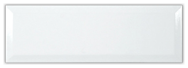 Metro Blanco Atrico Bright Bevelled 4x12 Ceramic Tile, 4x12 ...