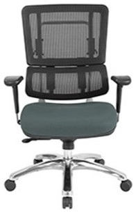 Vertical Black Mesh Back Chair in Gray Fabric Mesh - Contemporary ...