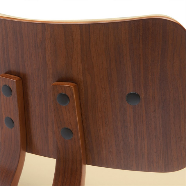 Armen Living Pico 30" Swivel Wood & Faux Leather Bar Stool in Walnut ...