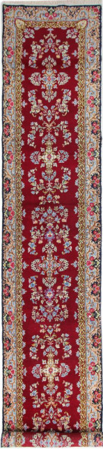 Persian Rug Kerman 18'3"x3'3" Hand Knotted, 18'3"x3'3" - Traditional ...