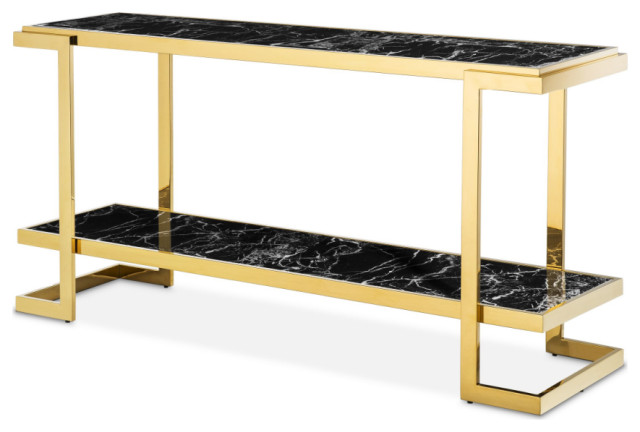 Black Marble Console Table | Eichholtz Senato - Contemporary - Console Tables - by OROA ...