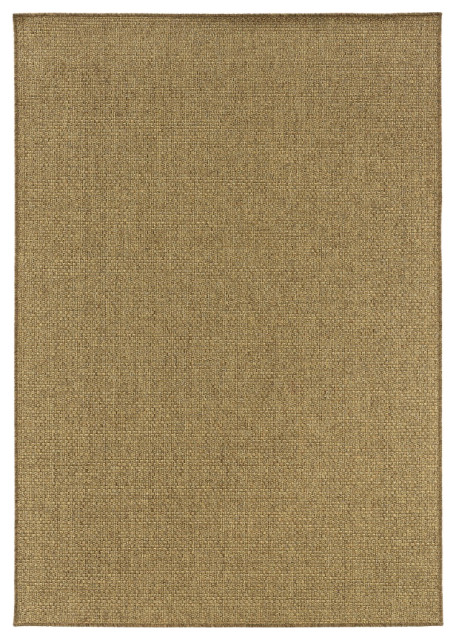 8??11??Solid Tan Indoor Outdoor Area Rug, 85.243 - Transitional ...