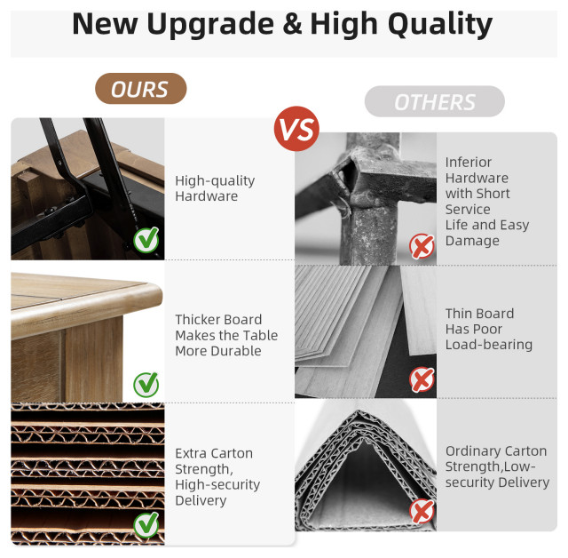 Angelica Lift Top 4 Legs Coffee Table With Storage - Traditional ...