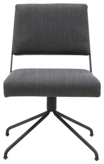 Myric Swivel Office Chair, Slate Gray/Black - Transitional - Office ...
