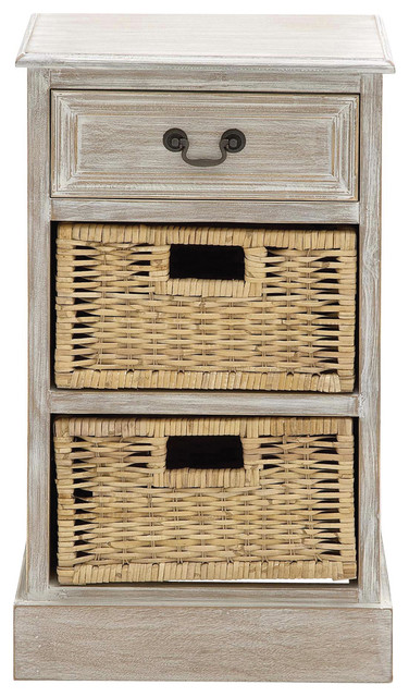 Nightstand With Basket Drawers | oncadence.com