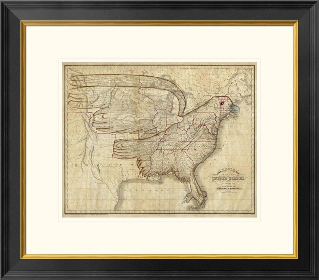 "Eagle Map of the United States, 1833" by Joseph and James Churchman ...