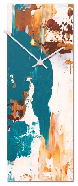 Modern Wall Clock 'Urban Earth v1 Clock' Artisan-Made Colorful Kitchen ...