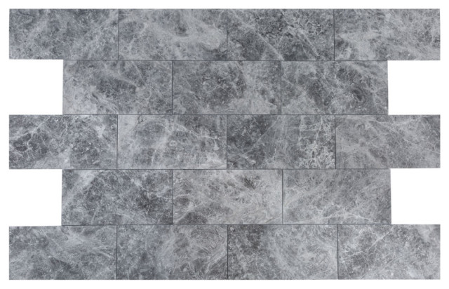 Tundra Earth Gray Marble Tile - Polished - 4”x4” - Samples ...